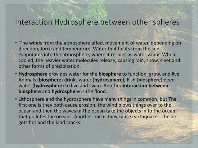 Biosphere and hydrosphere | PPT
