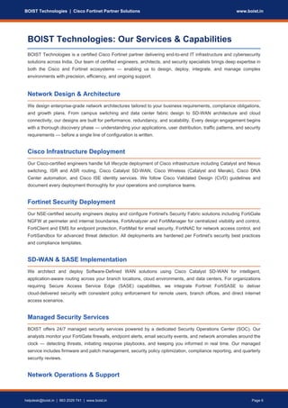 BOIST Technologies: Cisco & Fortinet Enterprise Network and Security ...