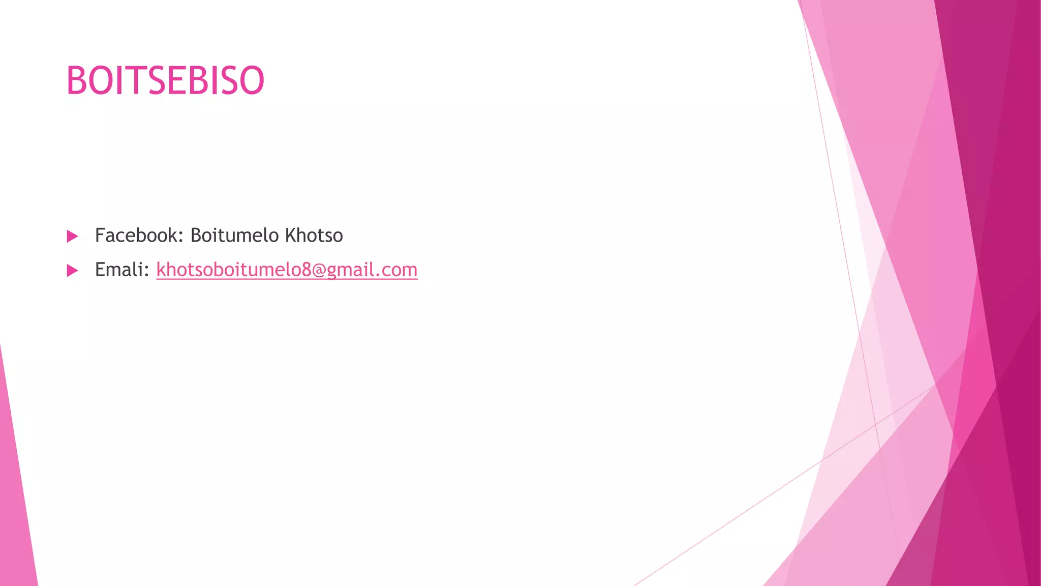 MEFUTA EA LINONYANA by BOITUMELO KHOTSO | PPTX