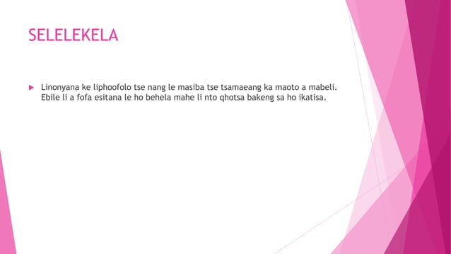 MEFUTA EA LINONYANA by BOITUMELO KHOTSO | PPT