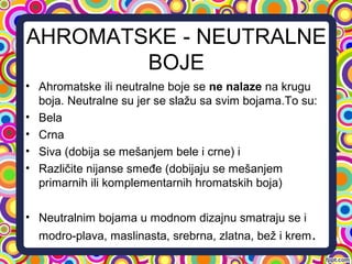 Boja i modni dizajn | PPT