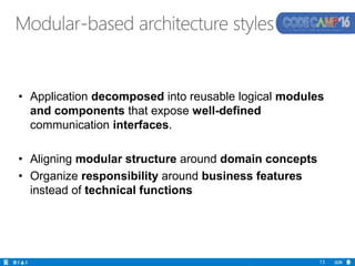 Bojan Veljanovski - Modular Software Architecture and Design (Code Camp ...