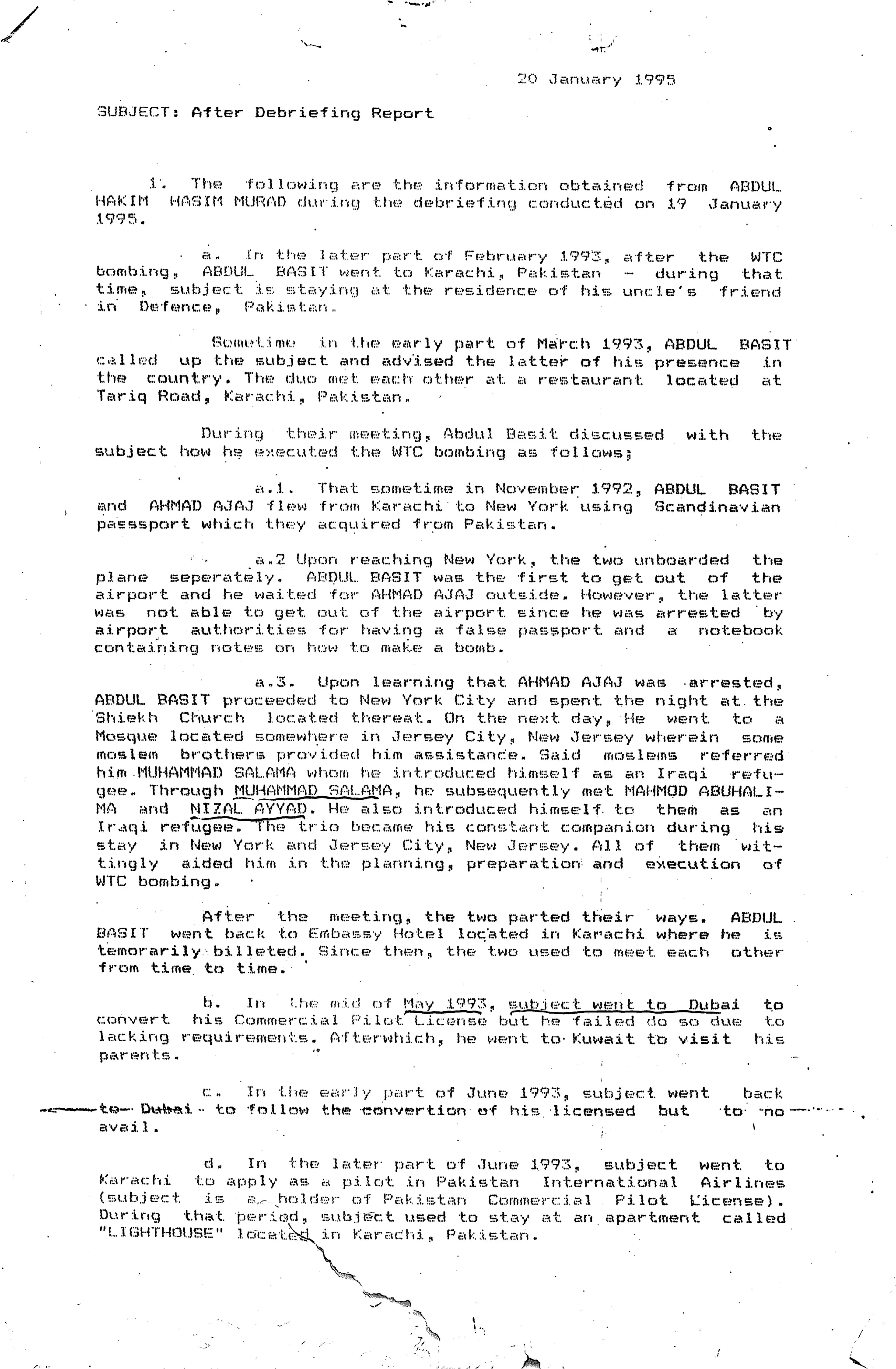 Operation Bojinka dossier | PDF