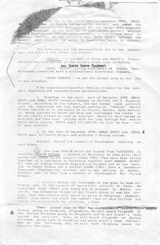 Operation Bojinka dossier | PDF