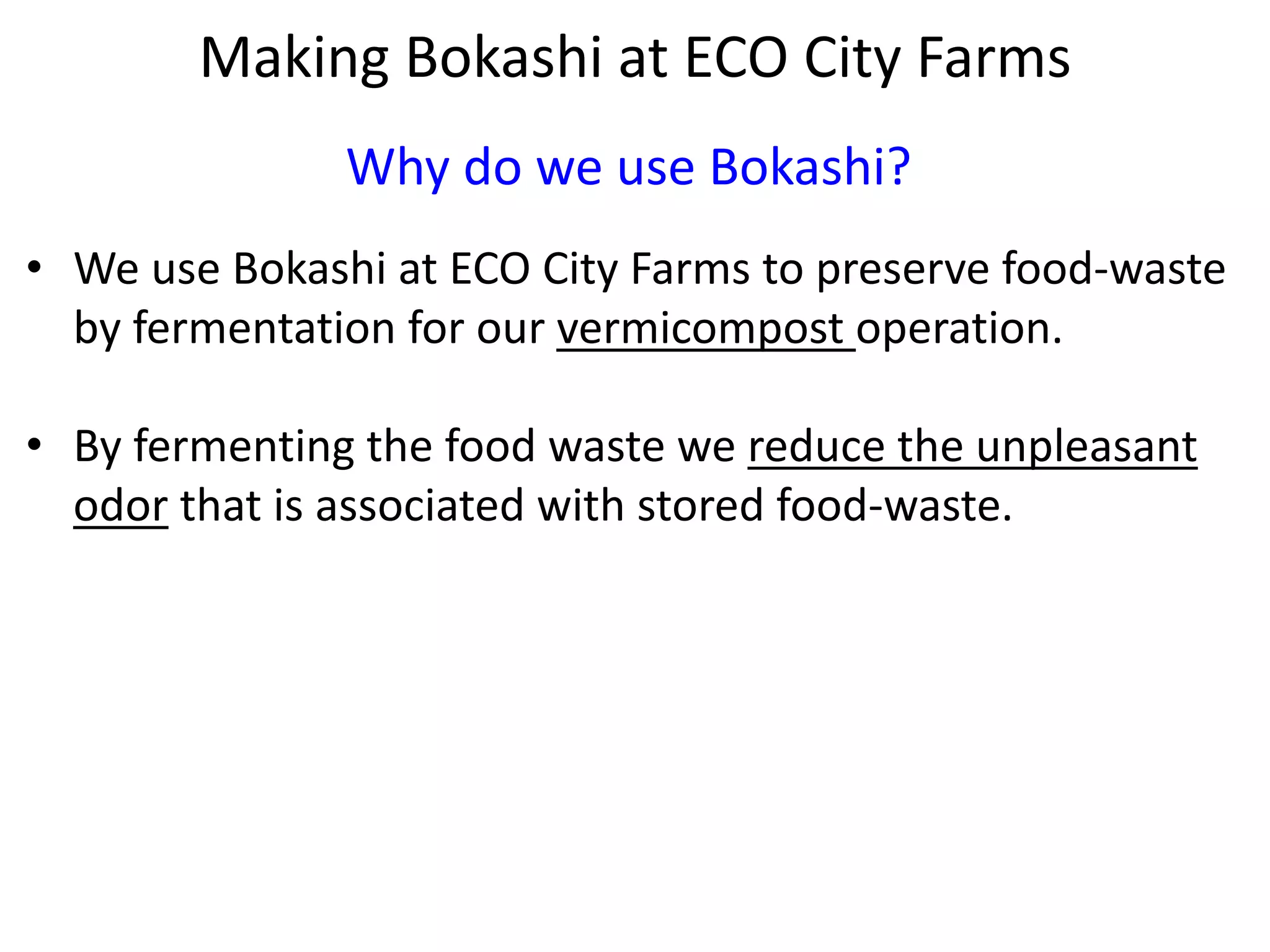 Making Bokashi at ECO City Farms | PDF