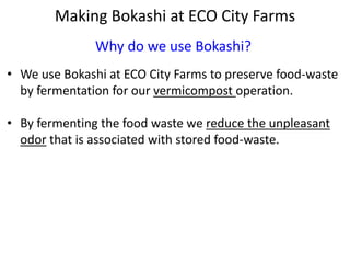 Making Bokashi at ECO City Farms | PDF