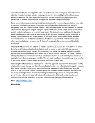 How Bokep Indo Impacts Relationships and Social Norms in Indonesia | PPT