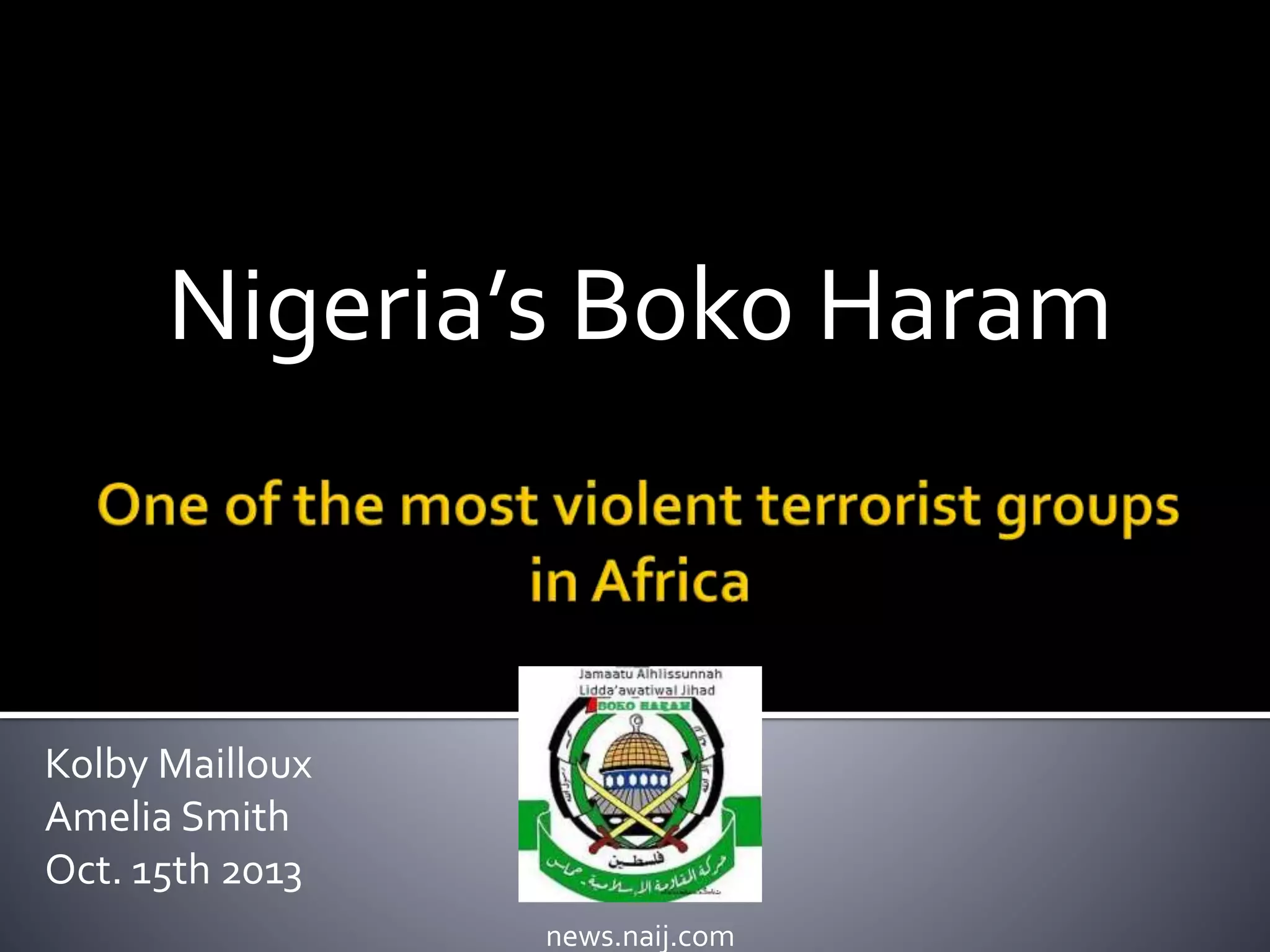 Boko haram presentation 2 | PPTX