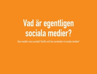 Bok om sociala medier | PPT