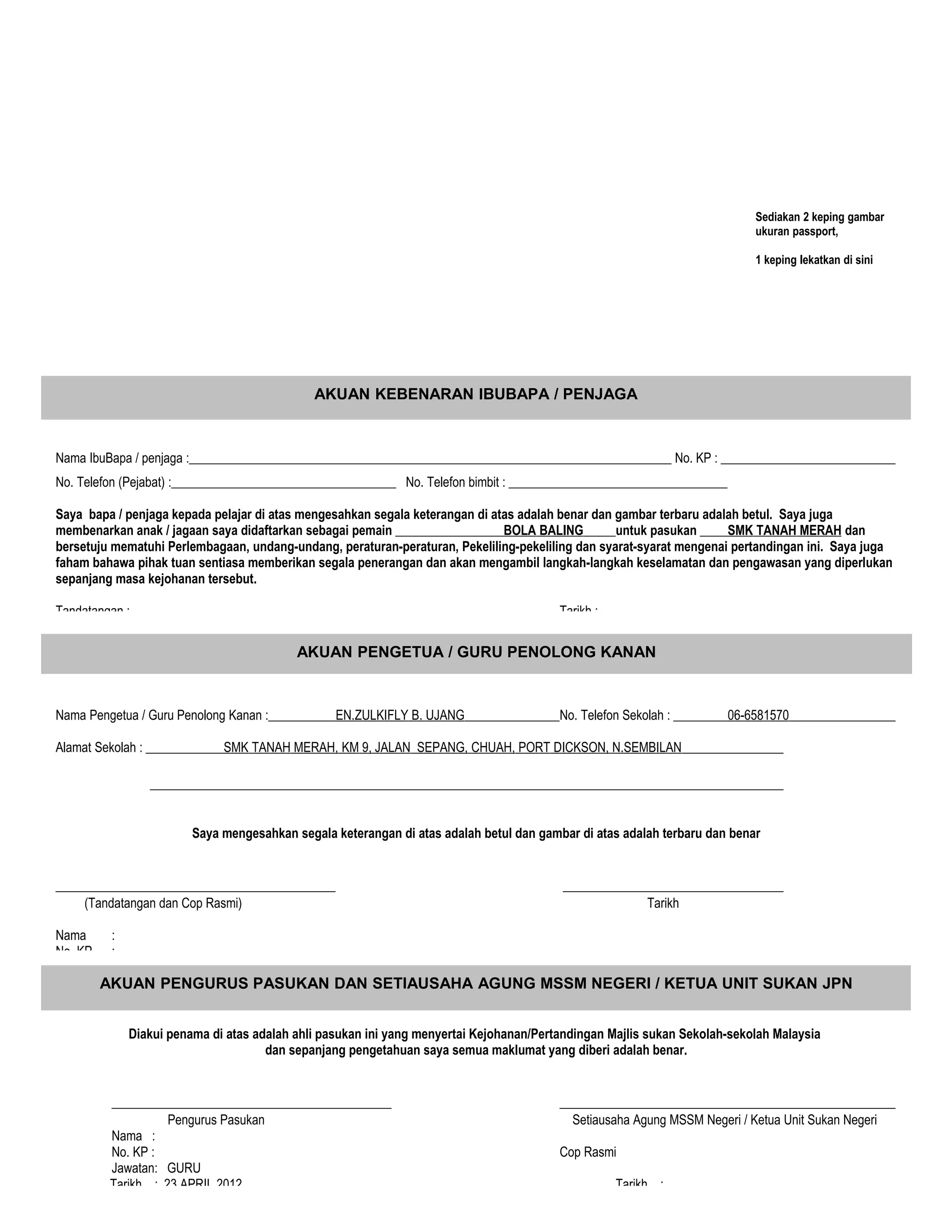 Bola baling borang m01 dan m02 | DOC