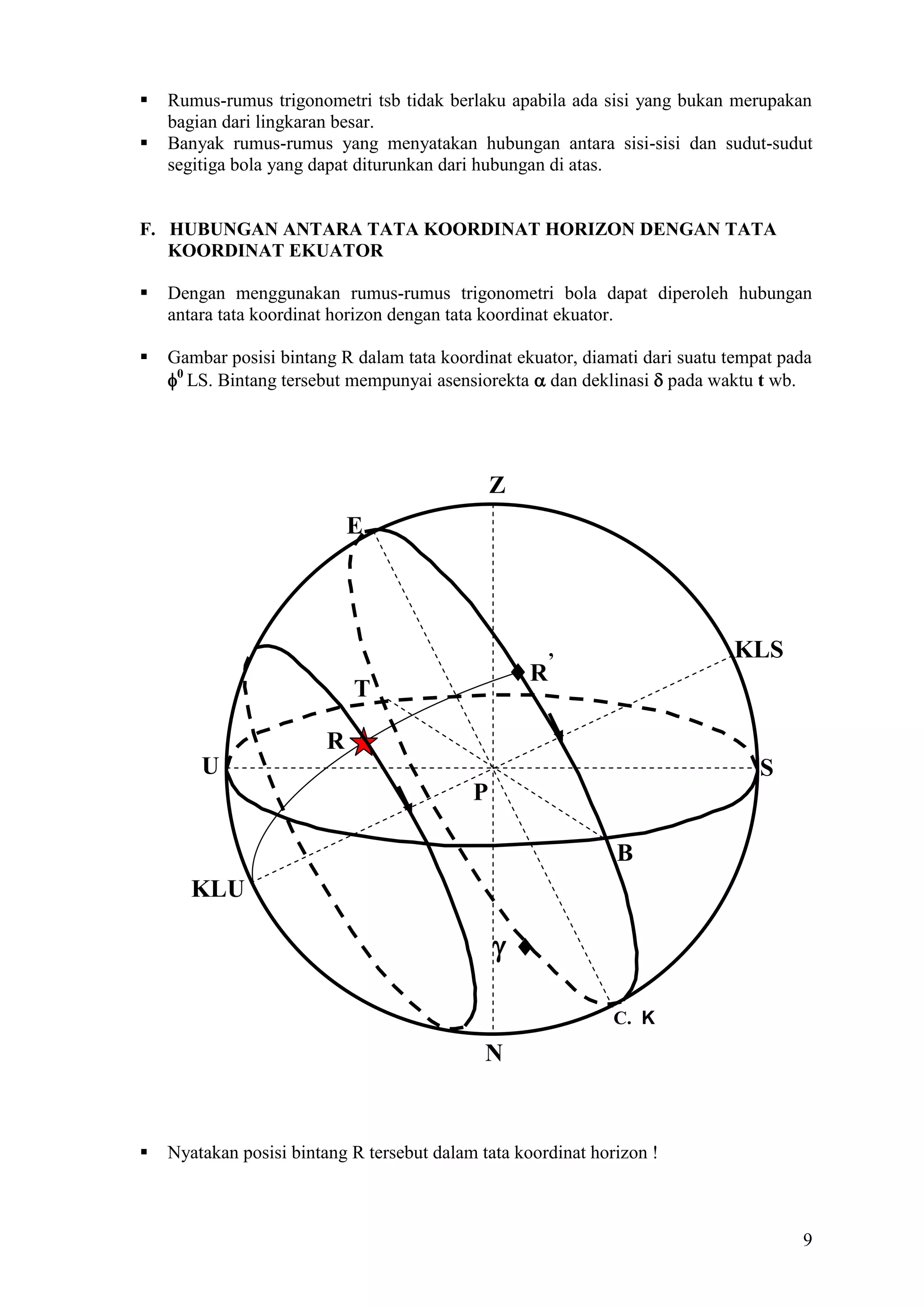 Bola langit dan tata koordinat | PDF