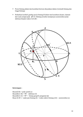 Bola langit dan tata koordinat | PDF
