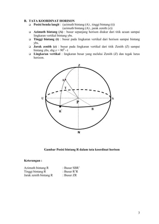 Bola langit dan tata koordinat | PDF