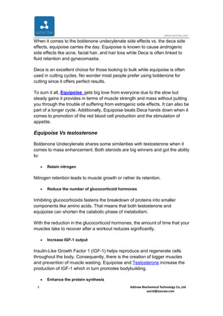Boldenone undecylenate 8 equipoise side effects | PDF