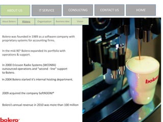 Bolero presentation 2011 eng | PPTX