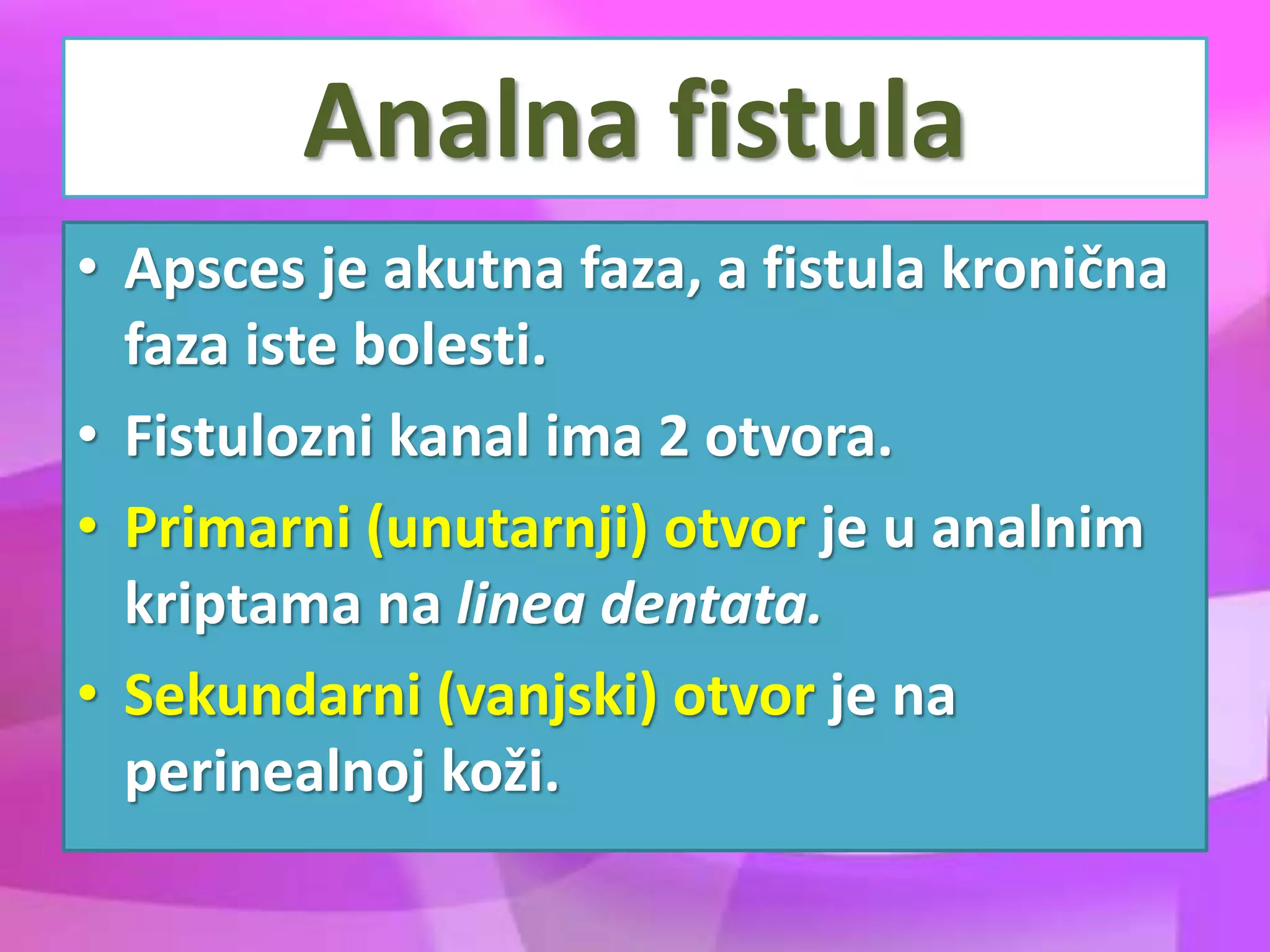 Bolesti anusa i anorektalne regije | PPSX