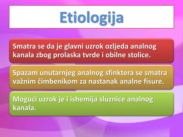 Bolesti anusa i anorektalne regije | PPSX