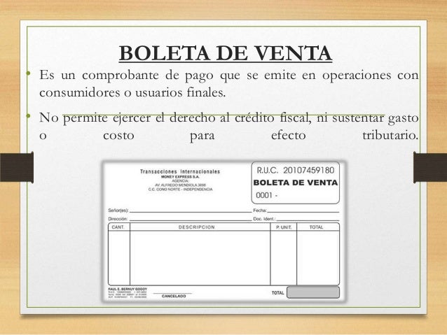 Boleta de venta