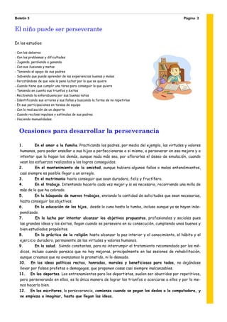 Boletin padres perseverancia | PDF