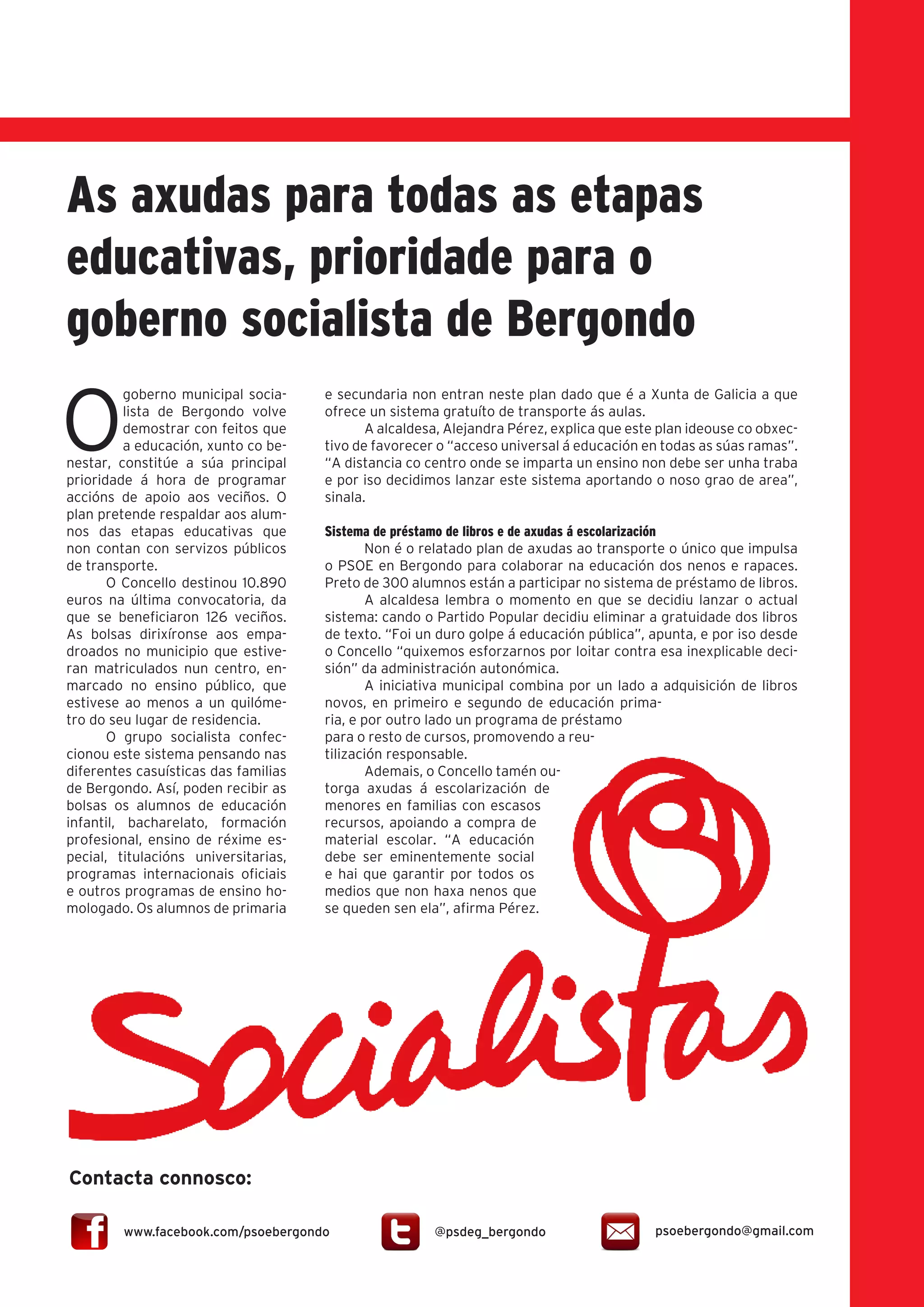 Boletin do PSOE Bergondo | PDF