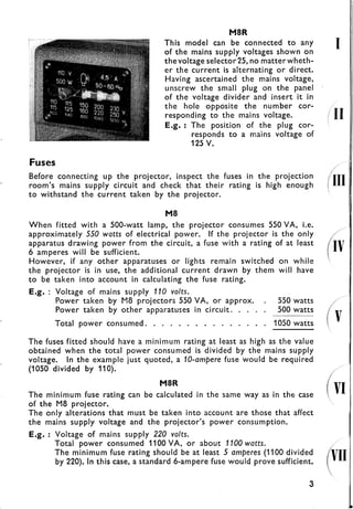 Bolex projector-m8-m8 r-user-manual | PDF