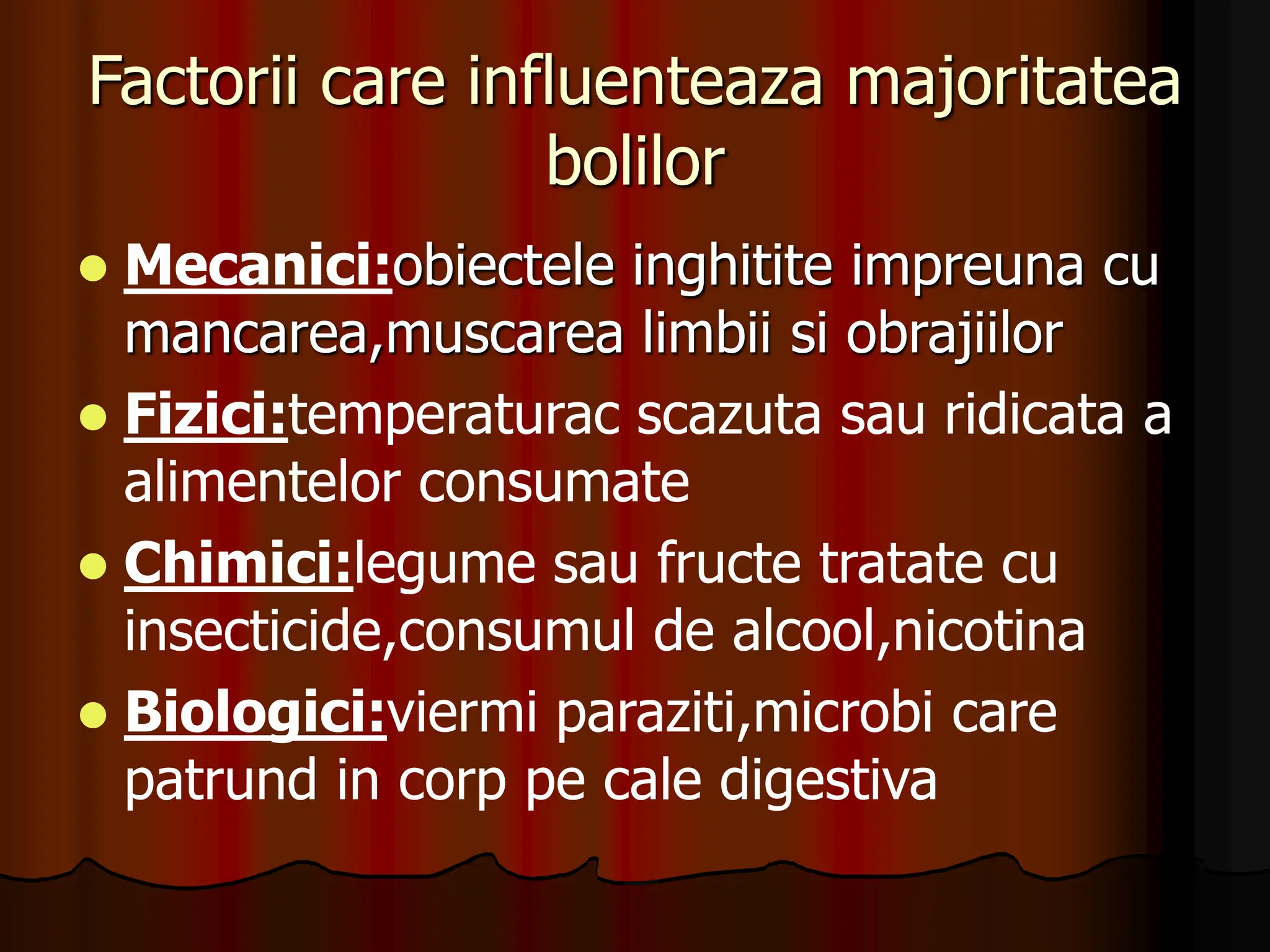 Bolile digestive la om, prezentare cl.11