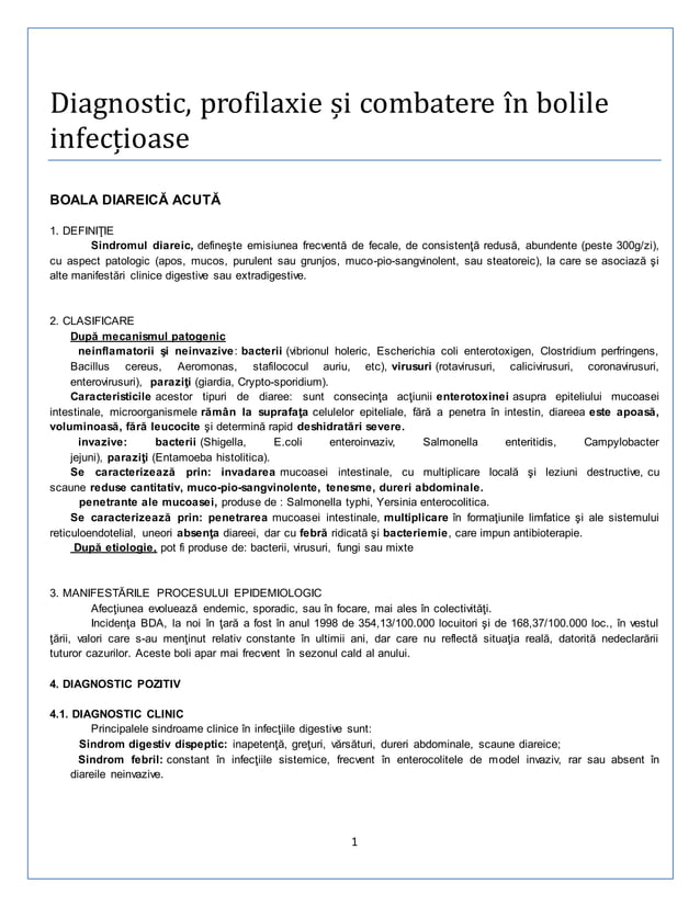 Boli infectioase | DOCX