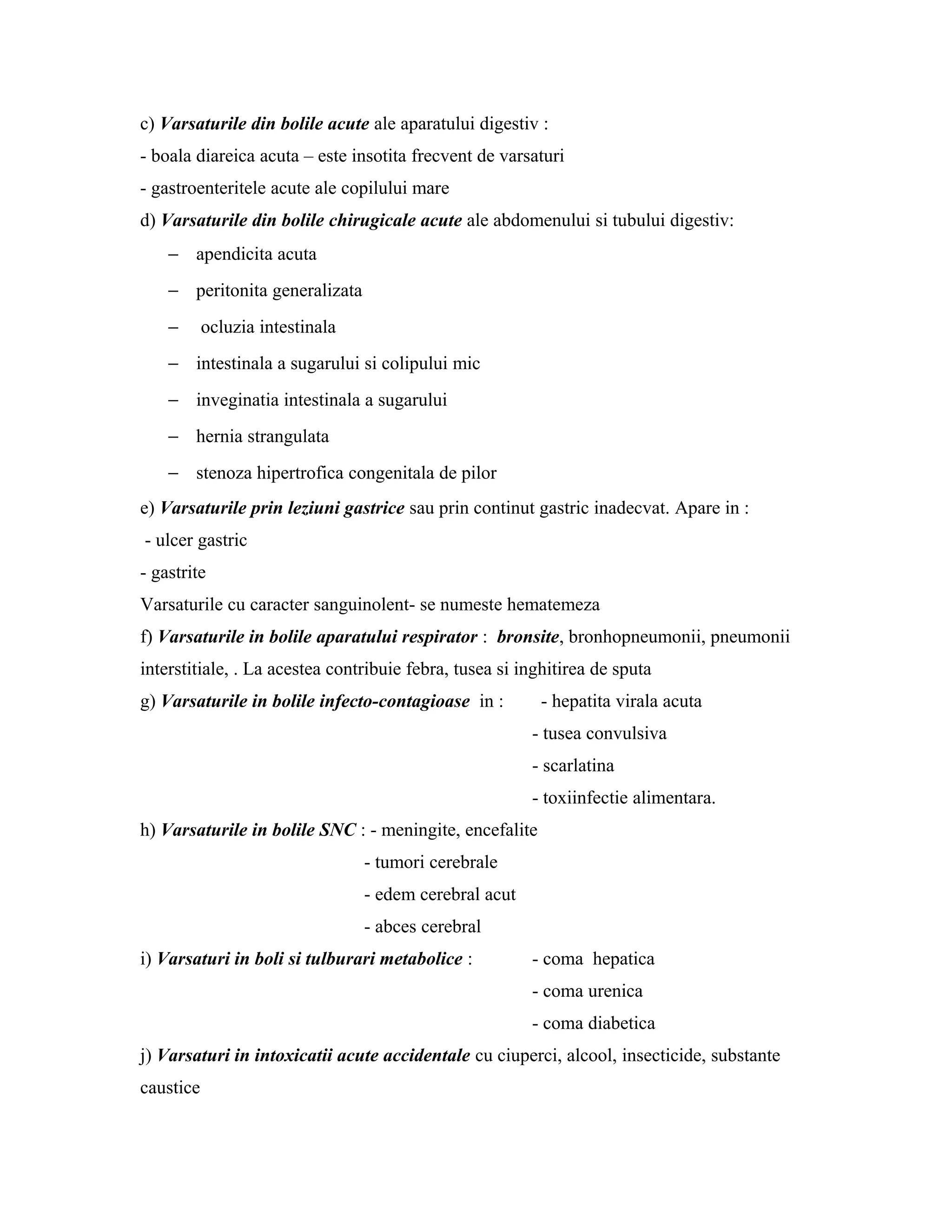 Bolile aparatului digestiv | DOC