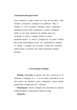 Bolile esofagului | DOC