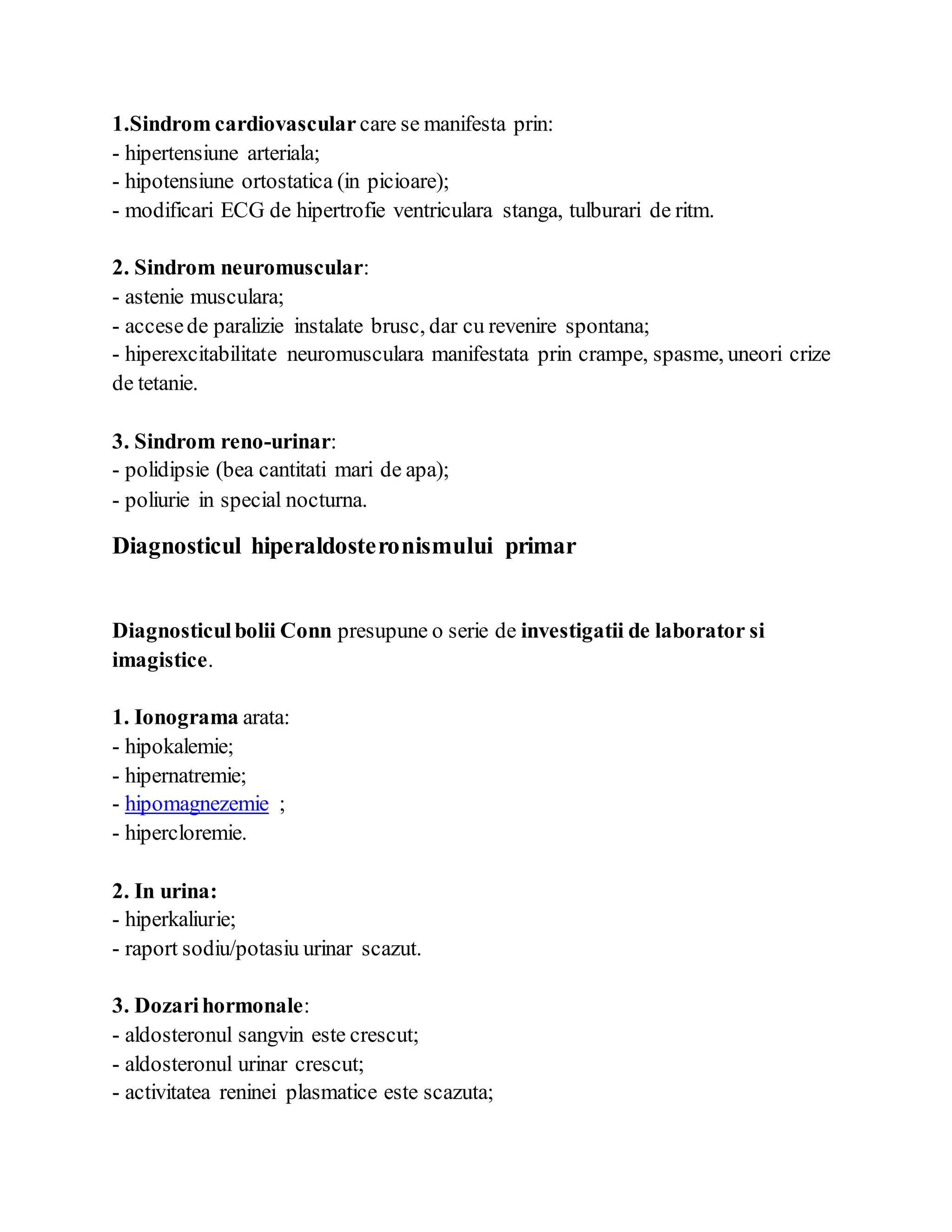 Bolile glandelor suprarenale | DOCX