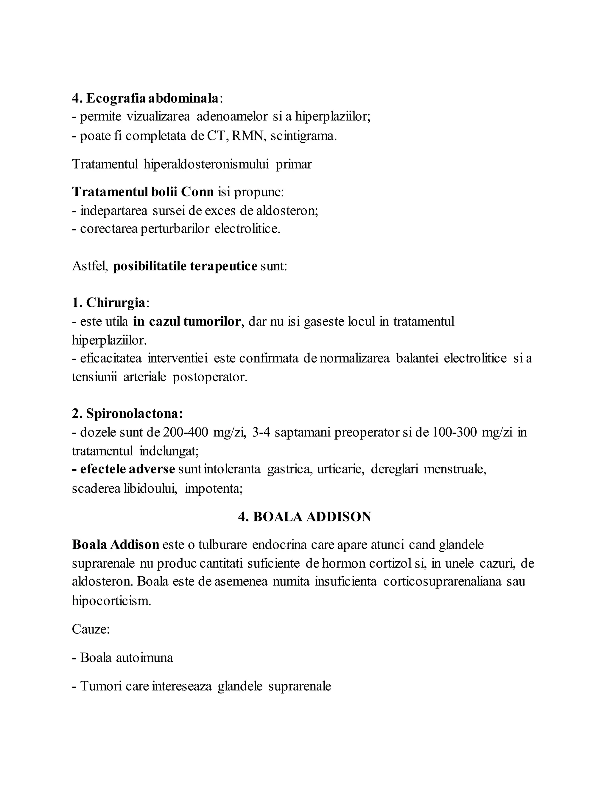 Bolile glandelor suprarenale | DOCX