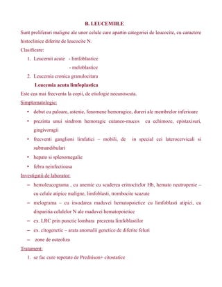 Bolile sangelui | ODT