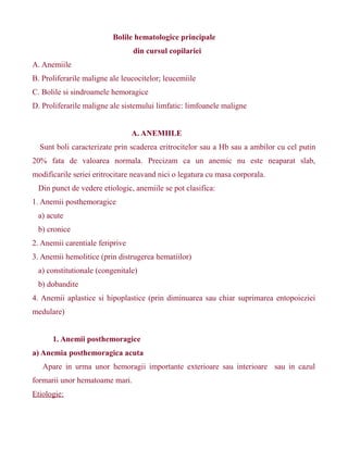 Bolile sangelui | ODT