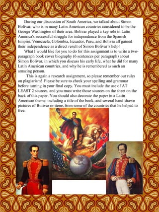 Bolivar Biography | PDF