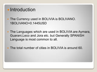 Bolivia | PPTX