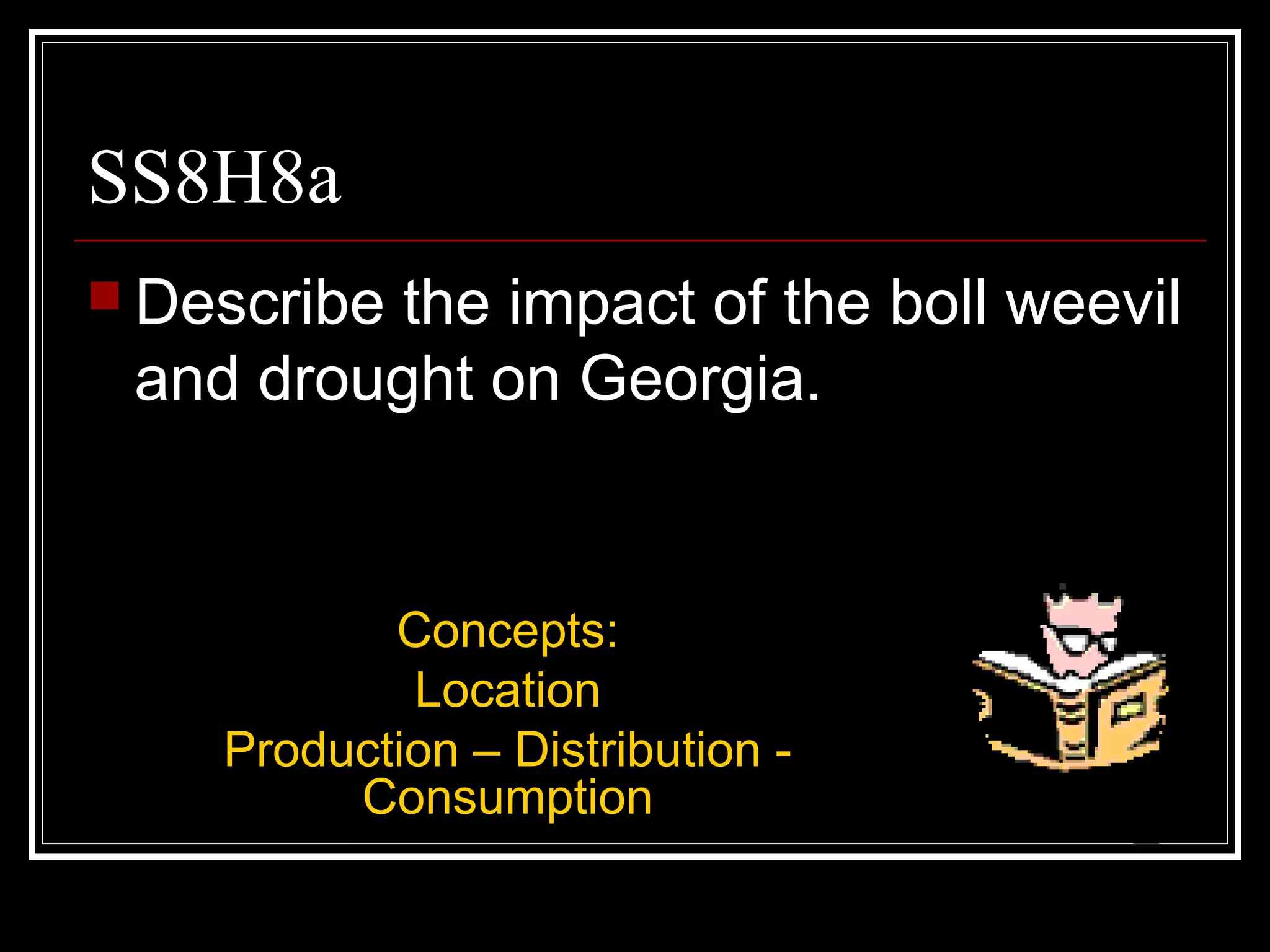 Boll Weevil and Drought in Georgia Presentation | PPT
