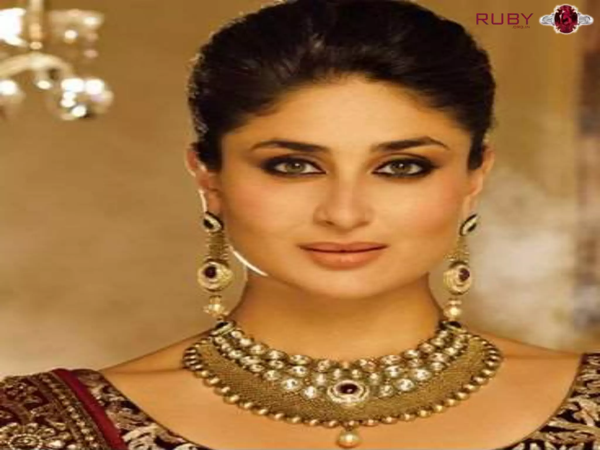Bollywood actress kareena kapoor wearing ruby gemstone jewelry | PPT