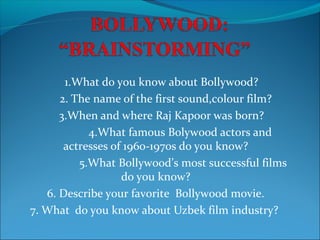 Bollywood in our classroom | PPT
