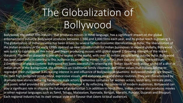 bollywood ppt.pptx | Movies | Entertainment