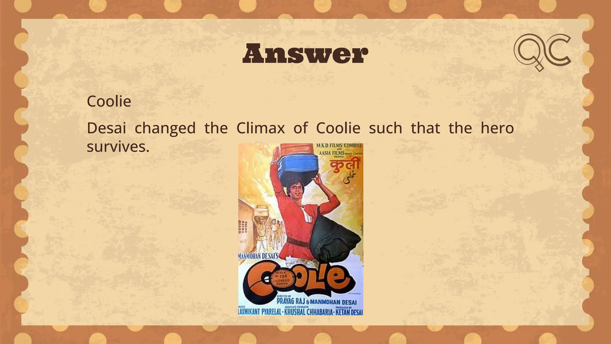 Bollywood Quiz' 25 - 19th March, 2025 - Quiz Club, NITW | PDF