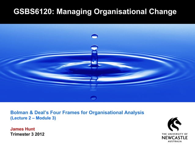Bolman & Deal's Four Frames for Organisational Analysis | PPT | Human ...
