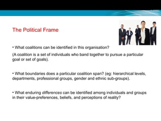 Bolman & Deal's Four Frames for Organisational Analysis | PPT