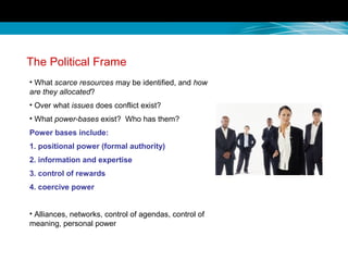 Bolman & Deal's Four Frames for Organisational Analysis | PPT