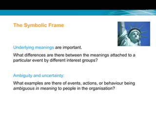 Bolman & Deal's Four Frames for Organisational Analysis | PPT