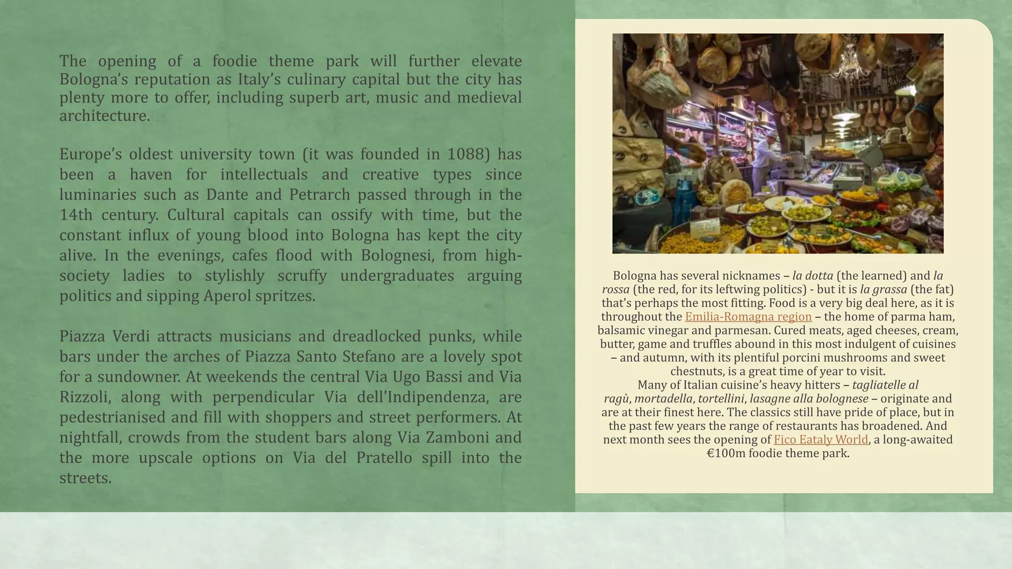 Bologna city guide | PPTX