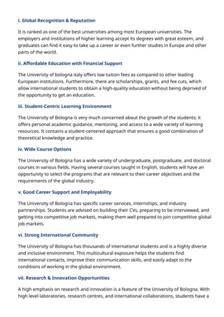 University of Bologna | Courses, Fees & Admission Guide | PDF