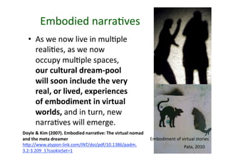 Spatial narratives in hybrid ecosystems | PPT