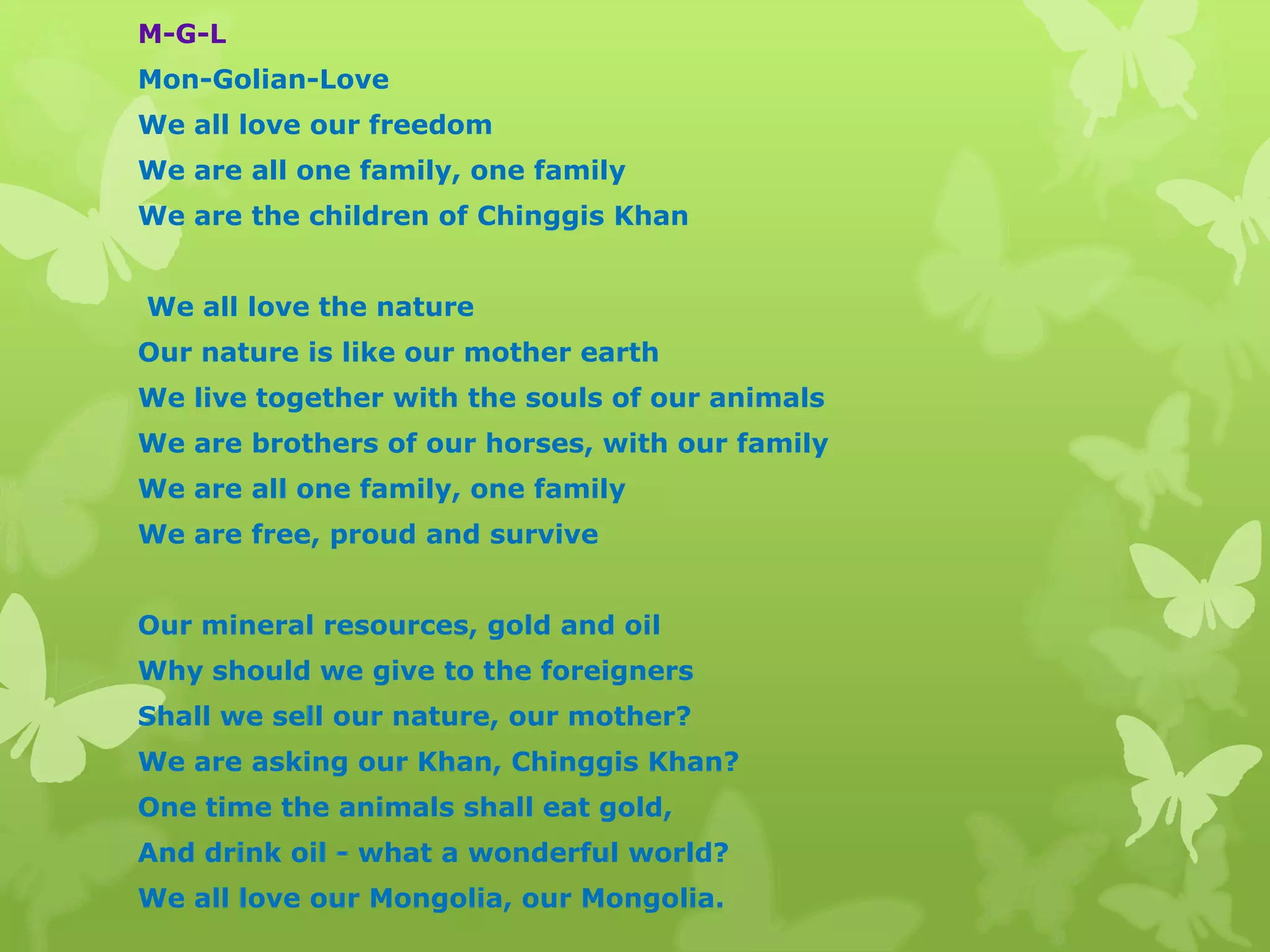 Bolormaa Terbish_''Mongolian love'' poem writted by foreigner for all ...