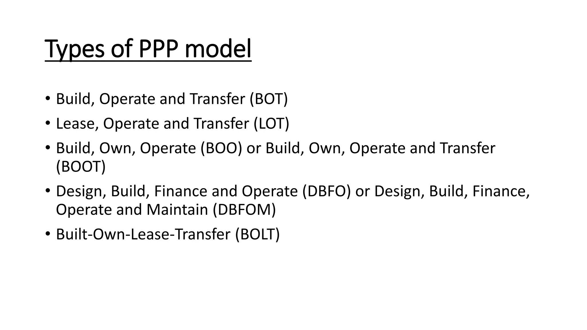 Bolt(build own lease transfer) model | PPTX