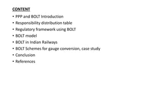 Bolt(build own lease transfer) model | PPTX